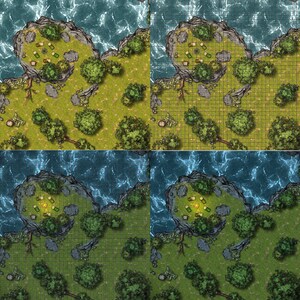 Digital Download Camp Battle Map Set (40 Maps, 10 Unique Designs With ...