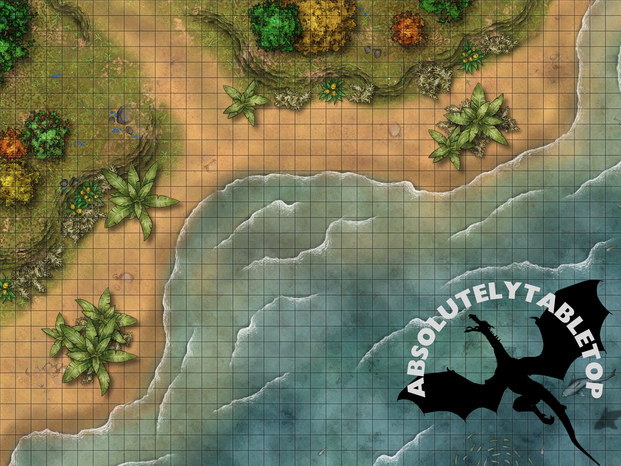 Hilly Terrain Wilderness Battle Map Set for Tabletop Gaming - Etsy