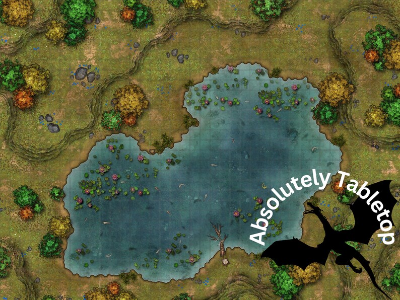 Hilly Terrain Wilderness Battle Map Set for Tabletop Gaming - Etsy