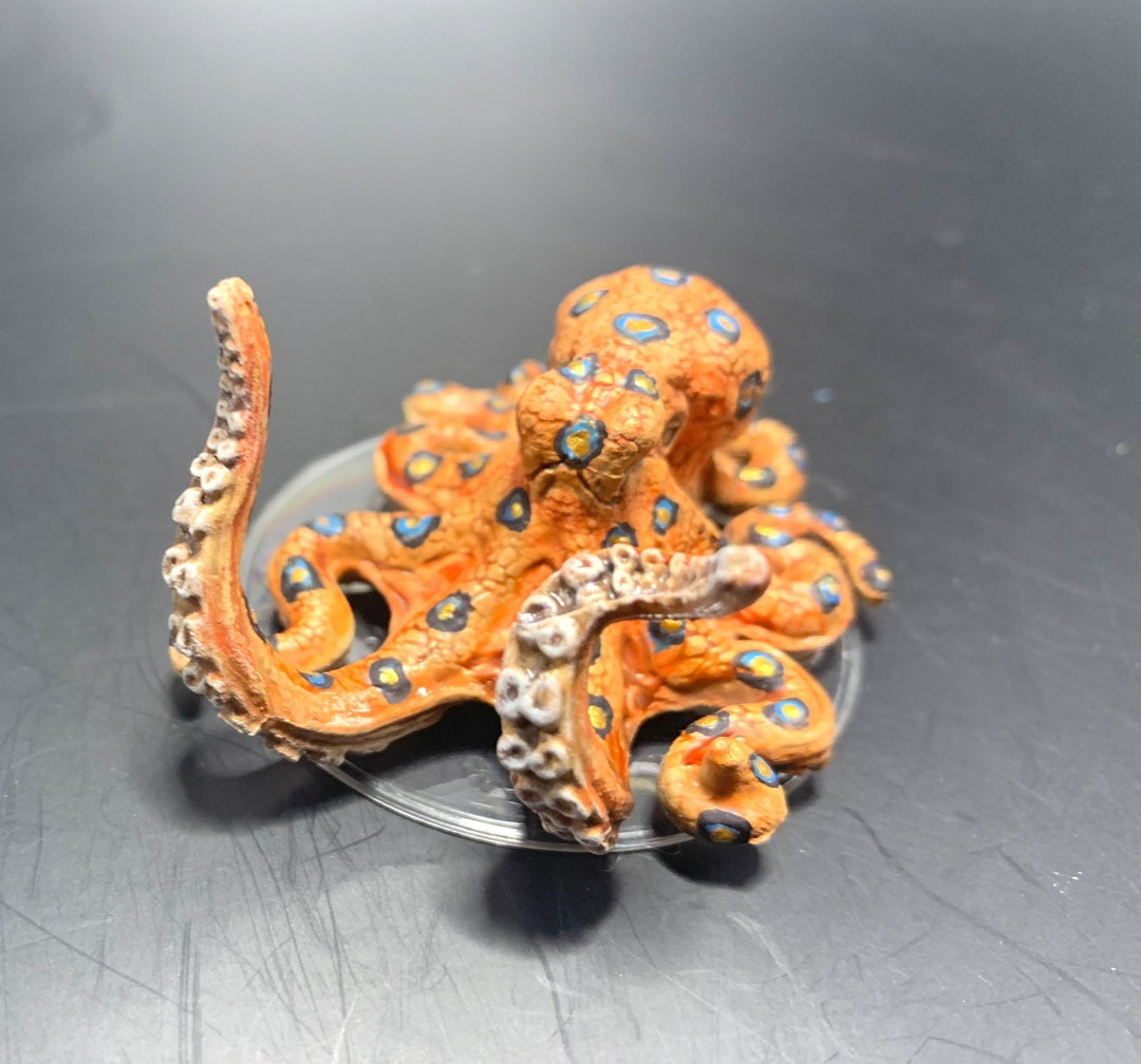 Octopus Miniature - D&D - TTRPG Blue Ring Octopus Mini - Etsy