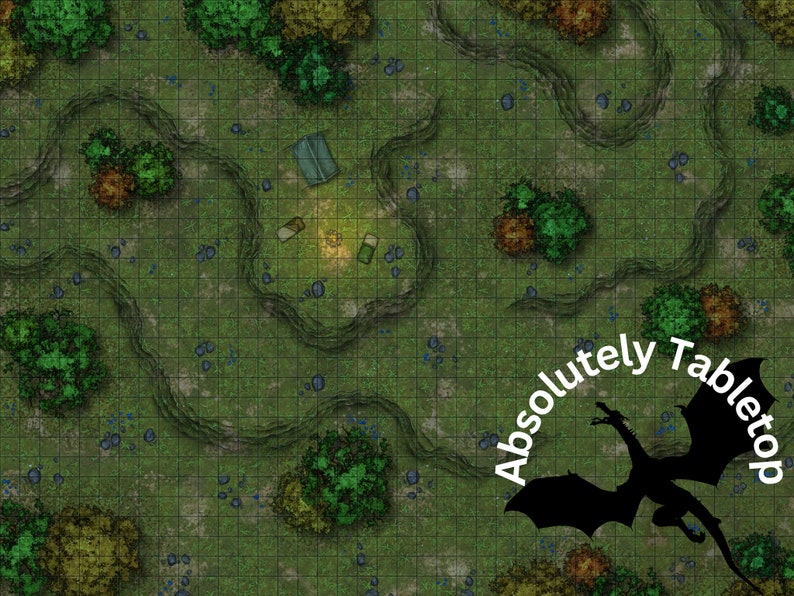 Hilly Terrain Wilderness Battle Map Set for Tabletop Gaming - Etsy