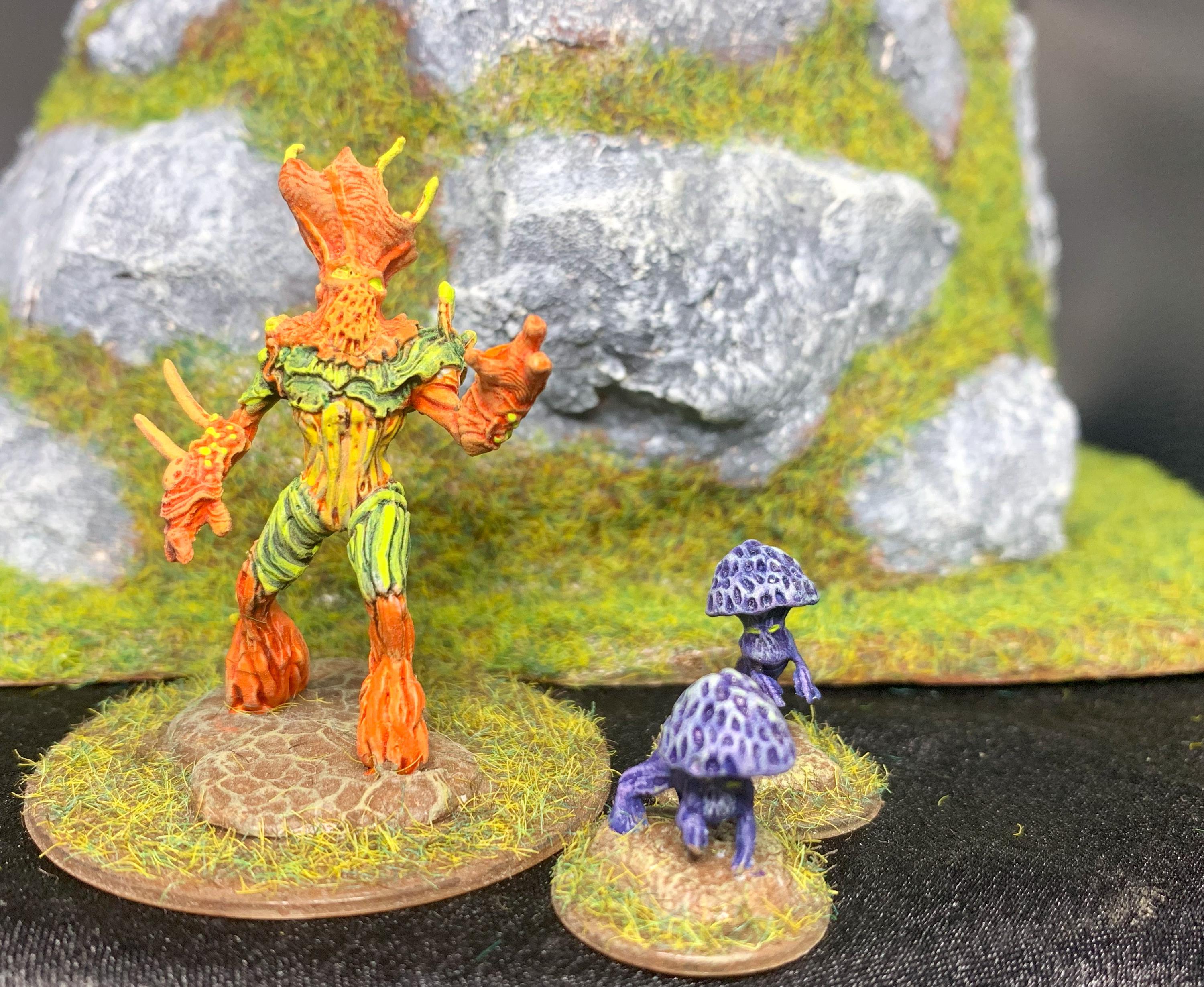 7 Piece Myconid Mini Set - Painted - for Ttrpg's - DND- 2 Myconids, 2 ...