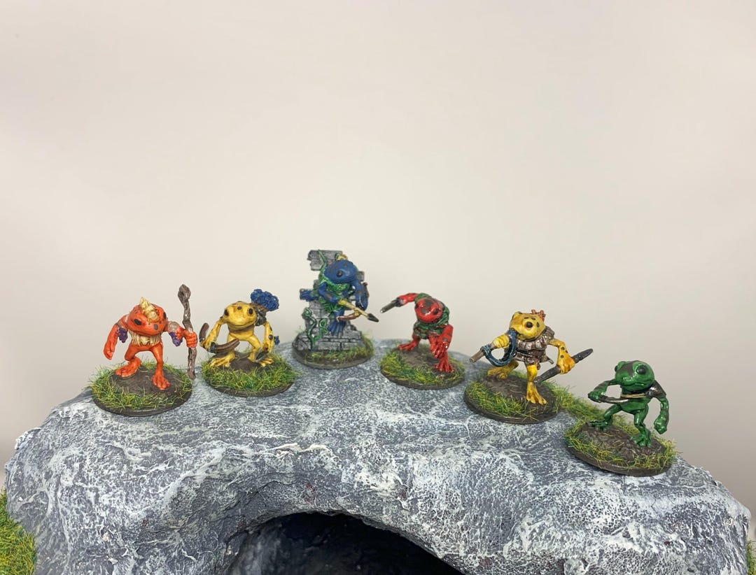 Grung Miniatures Set Sextet of Grung Hand Painted for TTRPG - Etsy
