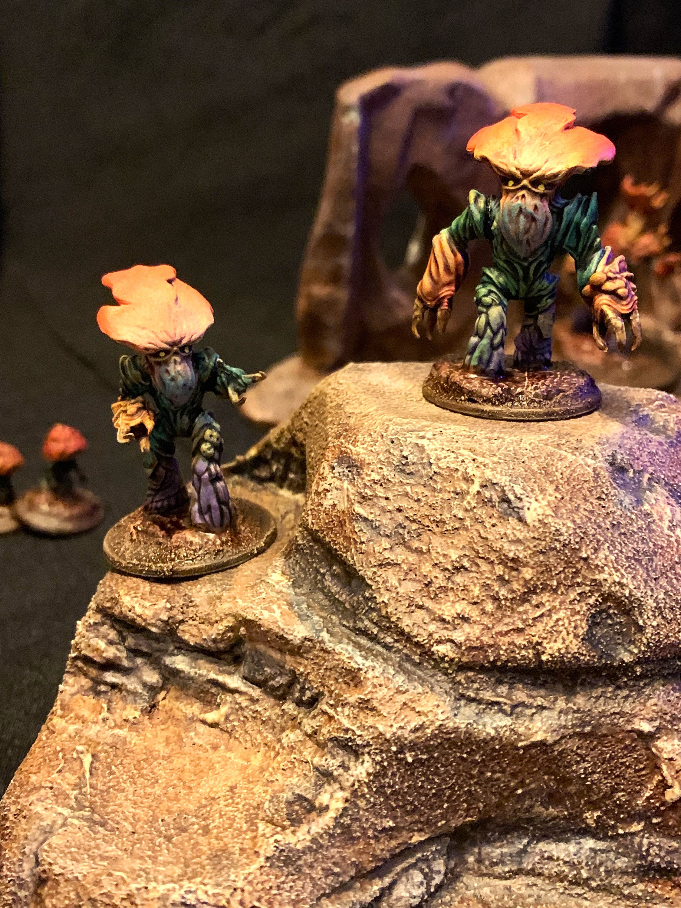 5 Piece Myconid Mini Set Painted for Ttrpg's DND - Etsy