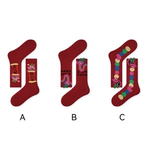 3 Pairs Year of the Dragon Socks Chinese New Year 2024 Gifts Lunar New ...