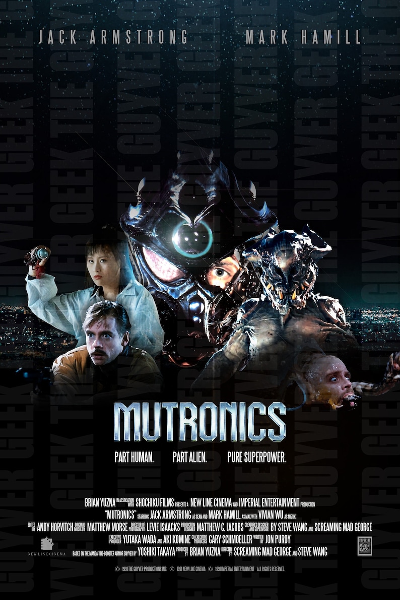 Mutronics (aka the Guyver) | Movie Poster | 12X18 | the Guyver Geek - Etsy