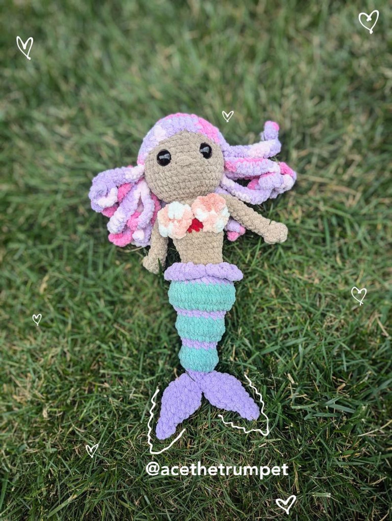 Sherbert Mermaid Crochet Pattern - Etsy