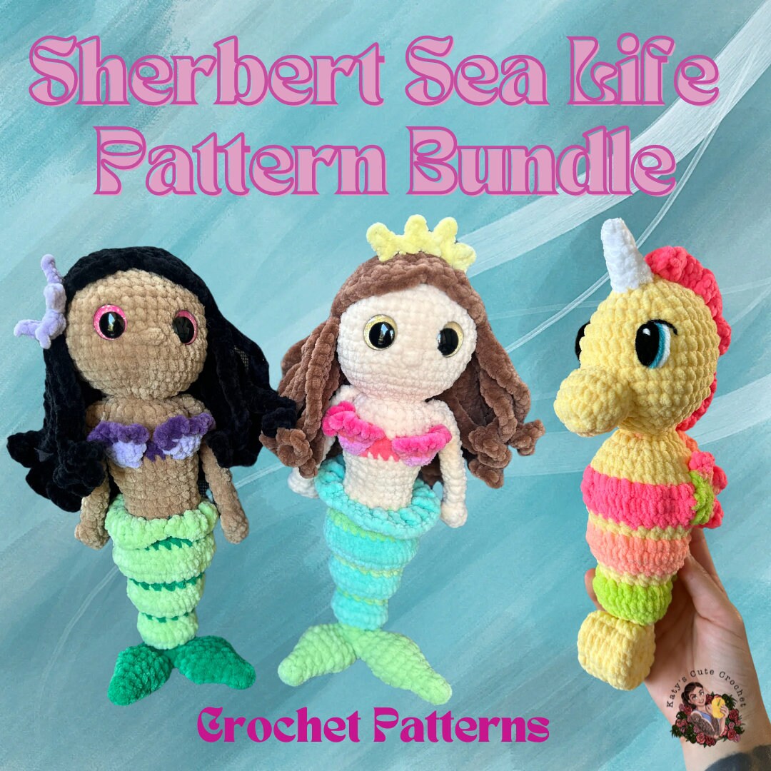 Sherbert Sea Life Crochet Pattern Bundle - Etsy