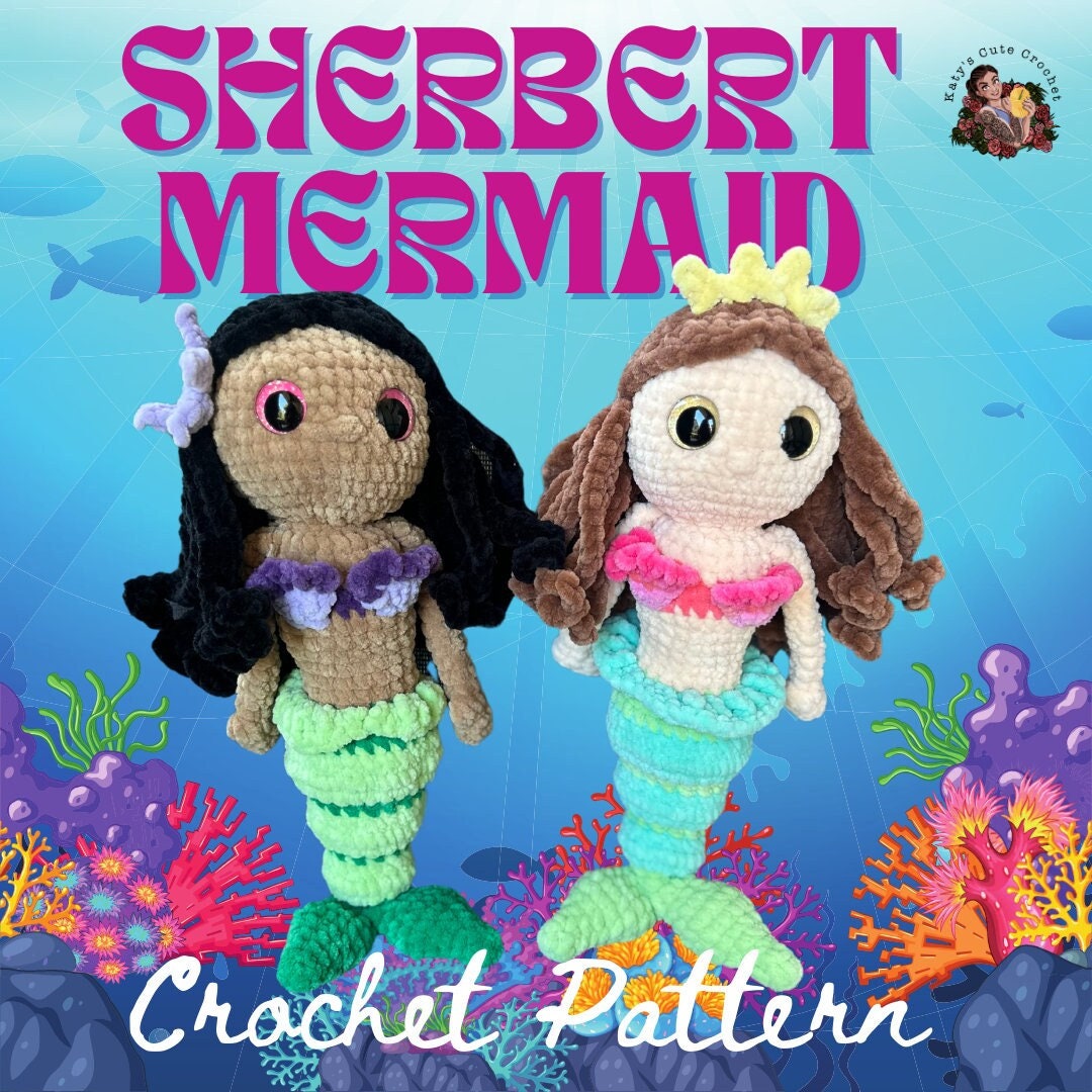 Sherbert Mermaid Crochet Pattern - Etsy