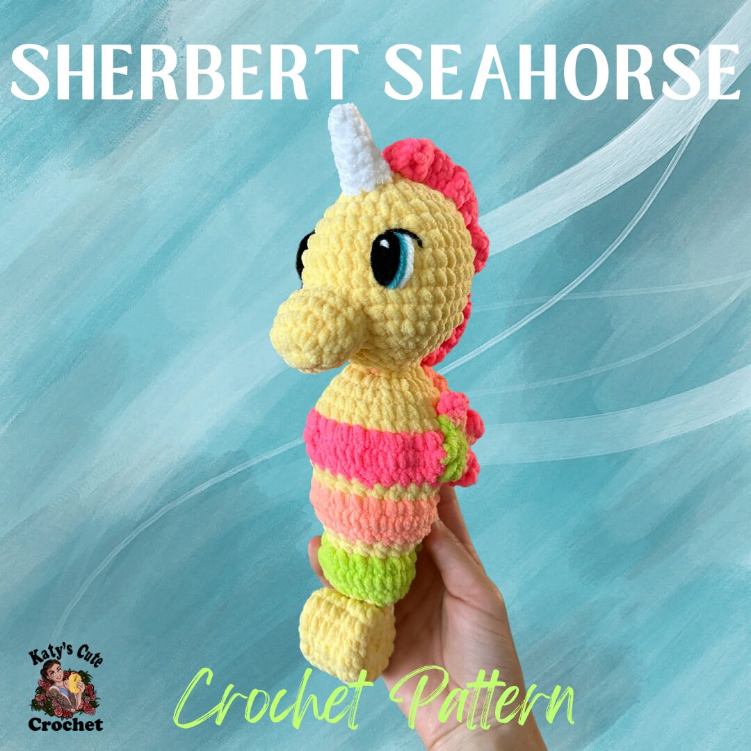 Sherbert Seahorse Crochet Pattern - Etsy