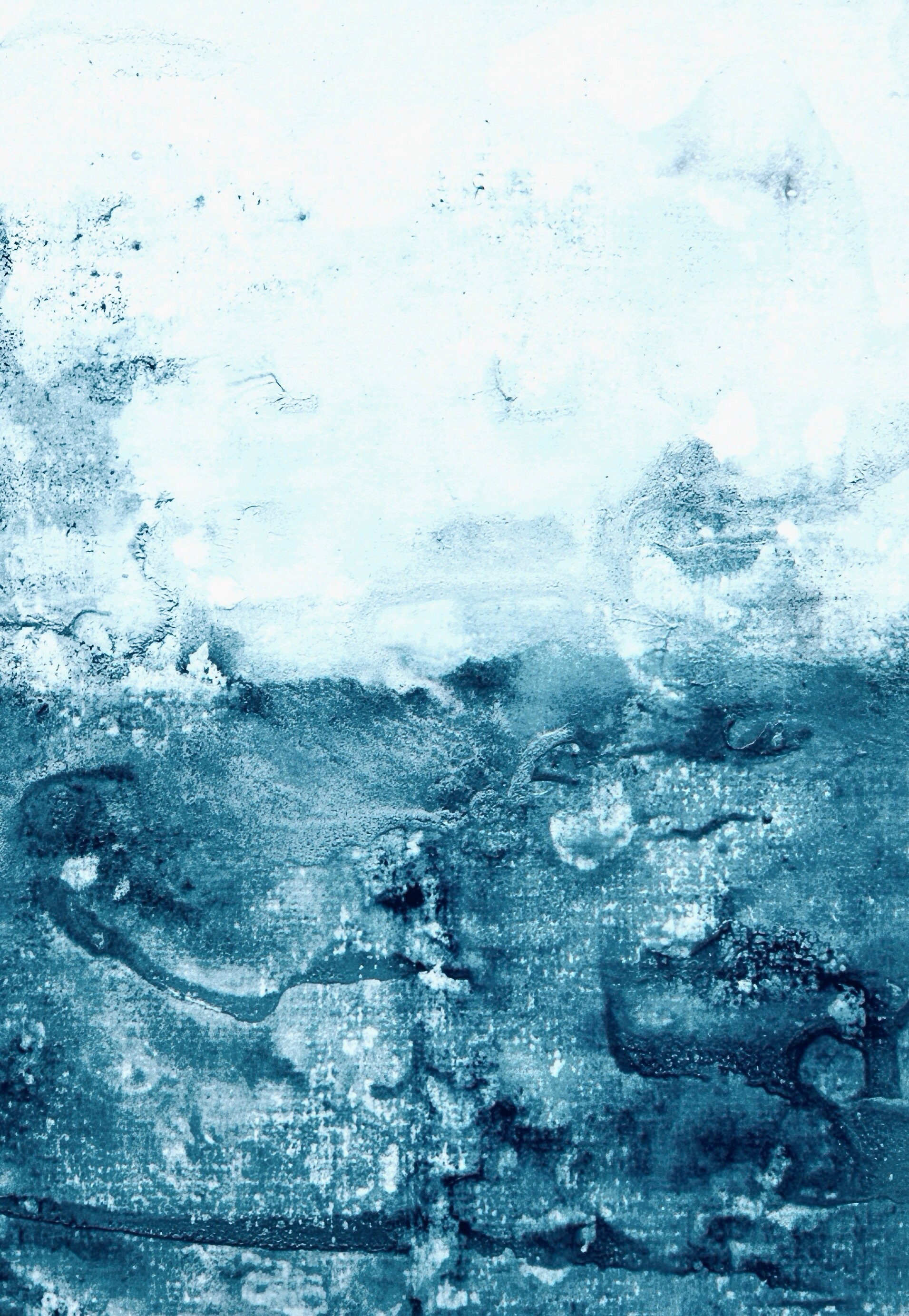 Original Encaustic Monotype Nautical IX Minimal Abstract Pigmented ...