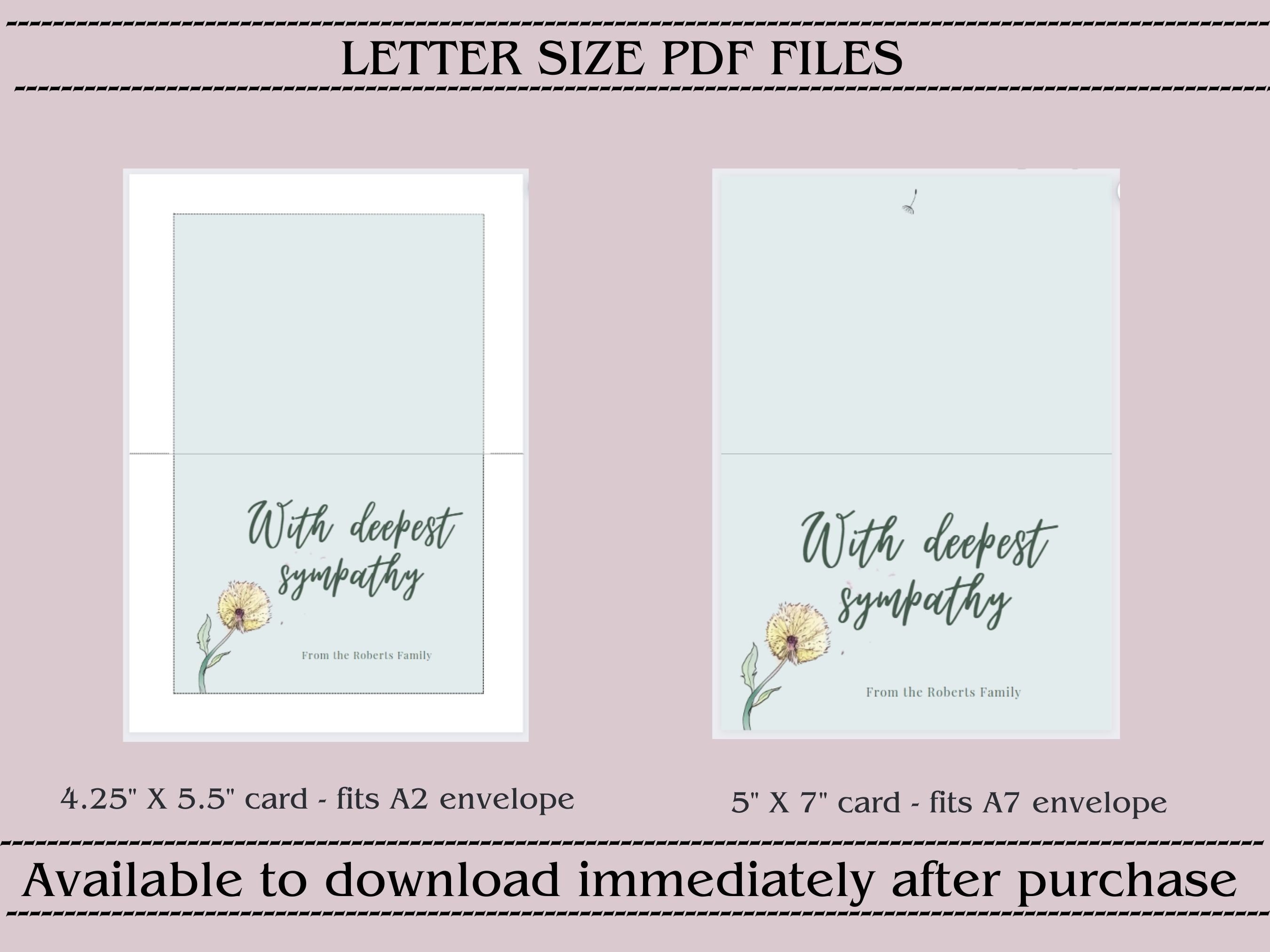 Bereavement Card Printable Sympathy Card Loss of Father Loss - Etsy