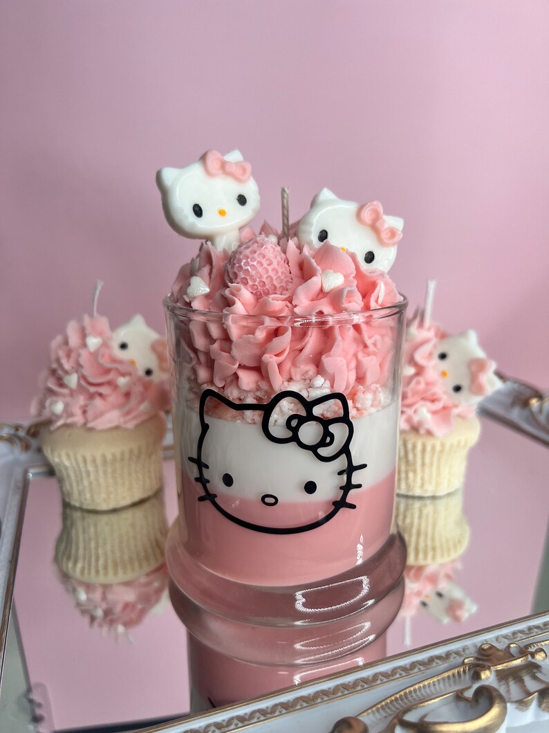 Hello Kitty Inspired Handmade Candle Strawberry Shortcake Dessert ...