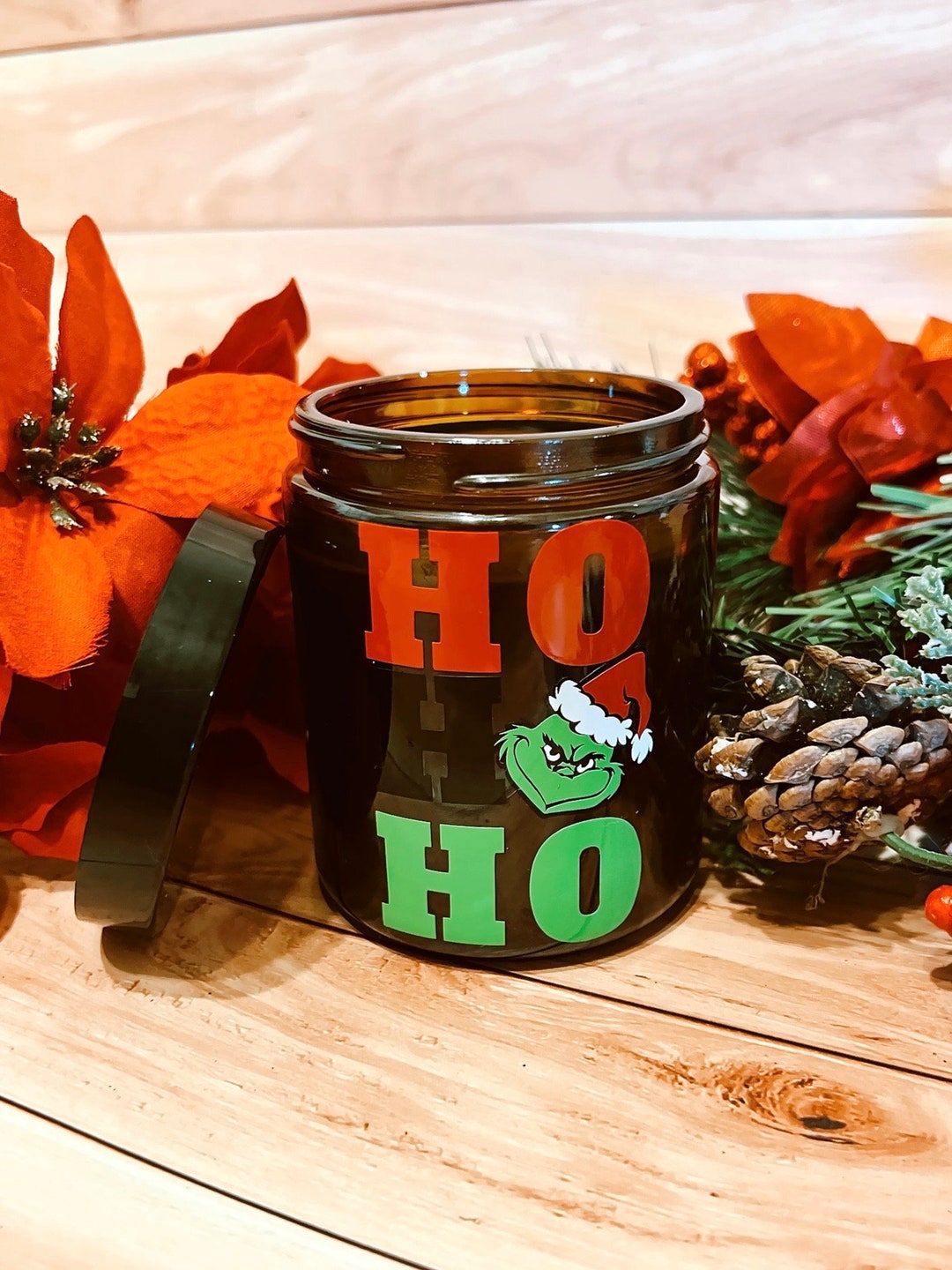 Grinch Ho Ho Ho Candle Grinch Candle Handmade Christmas - Etsy