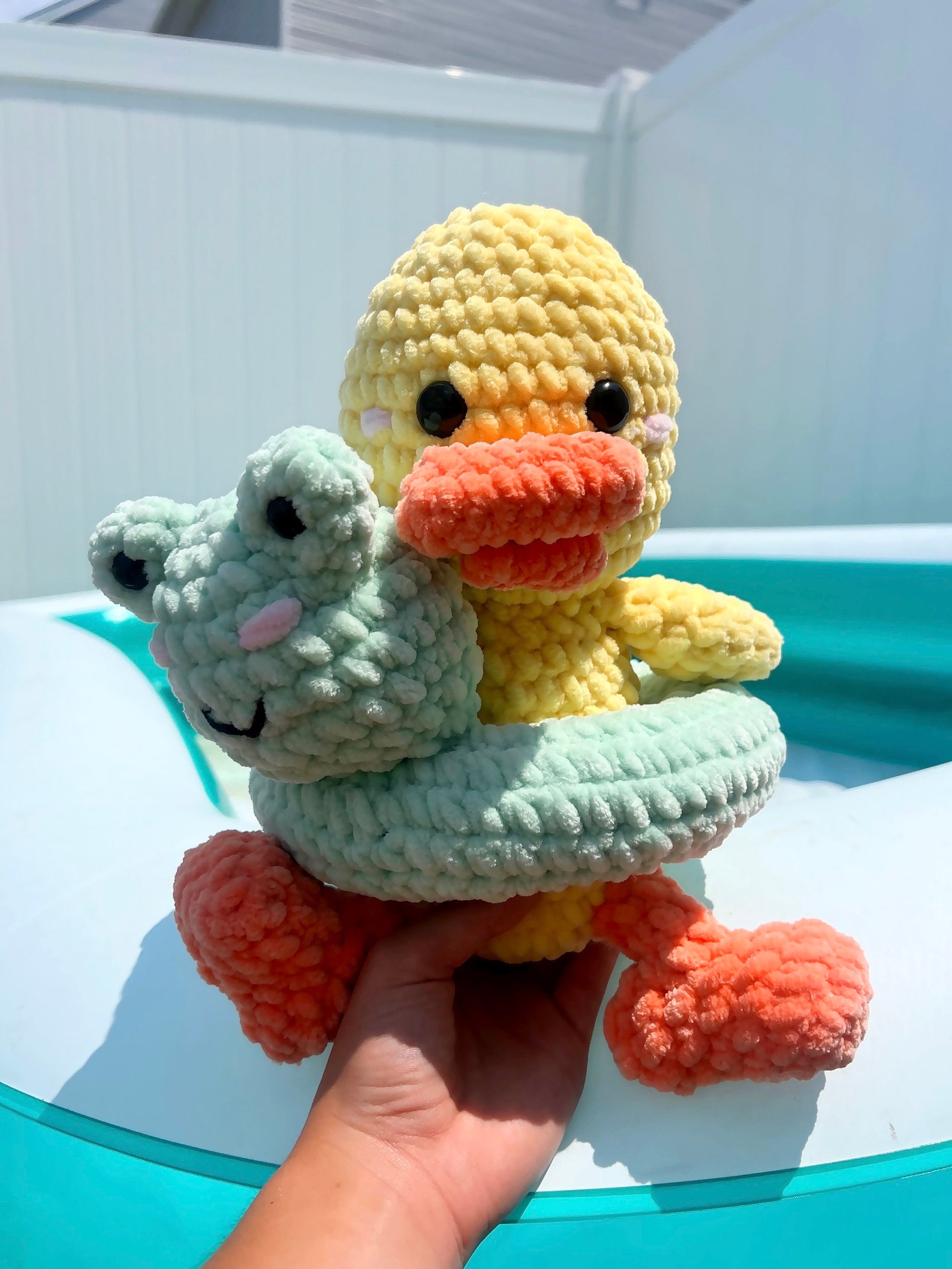 Crochet Duck in Floatie Crochet Amigurumi Duck Crochet Duck Duck ...
