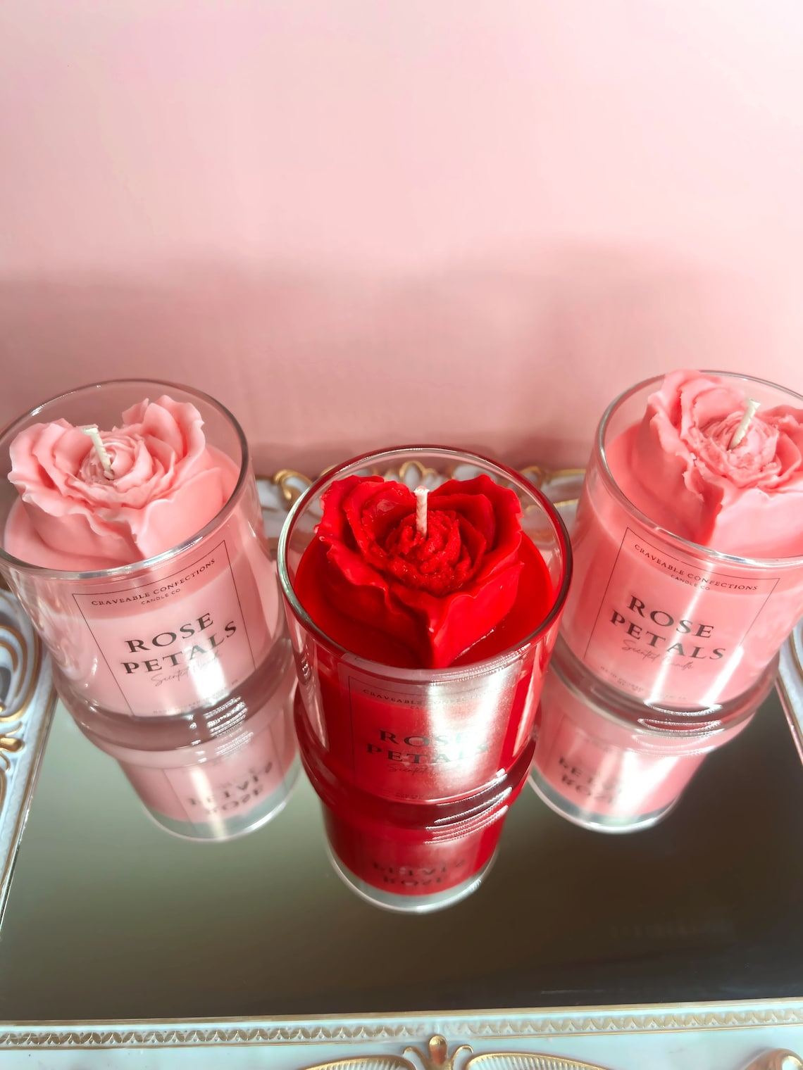 Rose Petals Candle, Rose Fragrance Candle, Rose Petal Type Candle ...