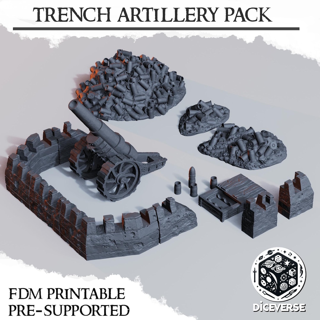 Trench Crusade - Artillery Pack Terrain FDM (diceverse) - Etsy