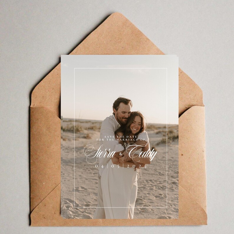 Elegant Cursive Calligraphy Save the Date Template (digital Download ...