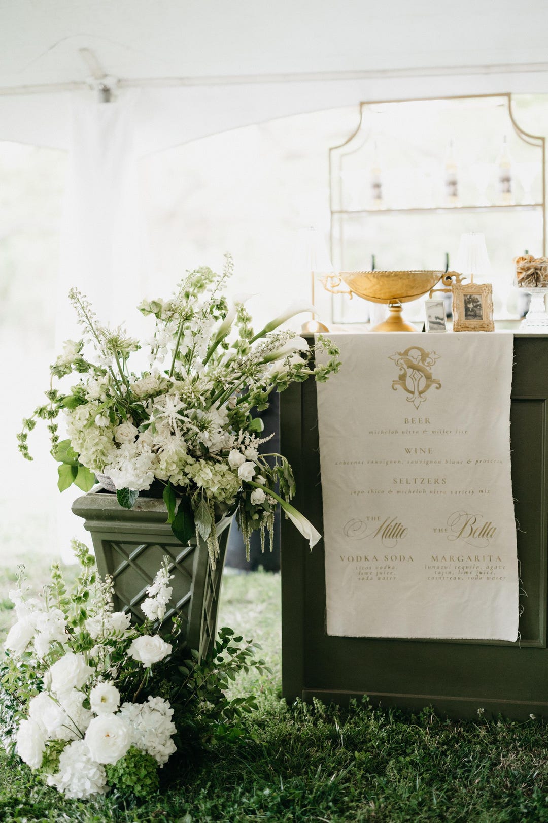 Custom Linen Bar Menu | Wedding Signature Drink Sign | Fabric Bar Sign ...