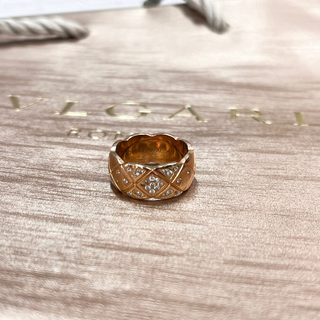The Most Classic Thick Quilted Ring Sprinkled With Cubic - Etsy