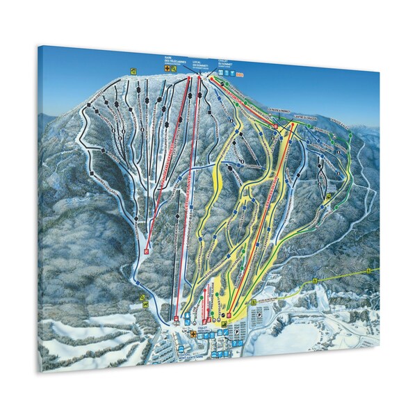 Ski Resort Trail Map Canvas - Etsy