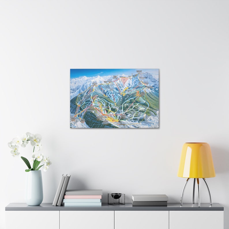 Telluride CO Trail Map Canvas Poster Colorado Ski Resort - Etsy