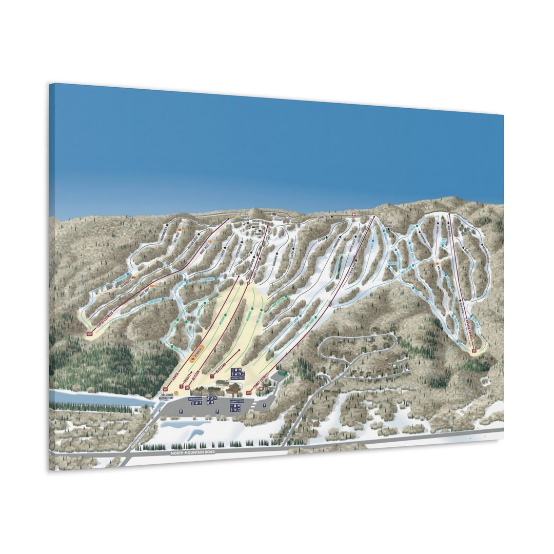 Granite Peak WI Trail Map Canvas Poster Wisconsin Ski Resort - Etsy