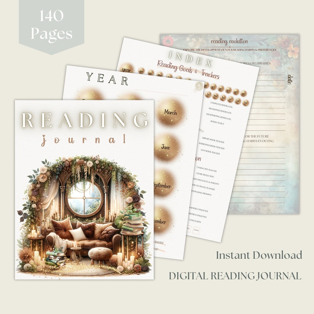 Goodnotes Reading Planner for Book Lovers With Digital Tracker - Etsy