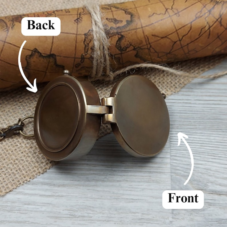 Personalized Brass Compass Anniversary Gift for Boyfriend, Anniversary ...