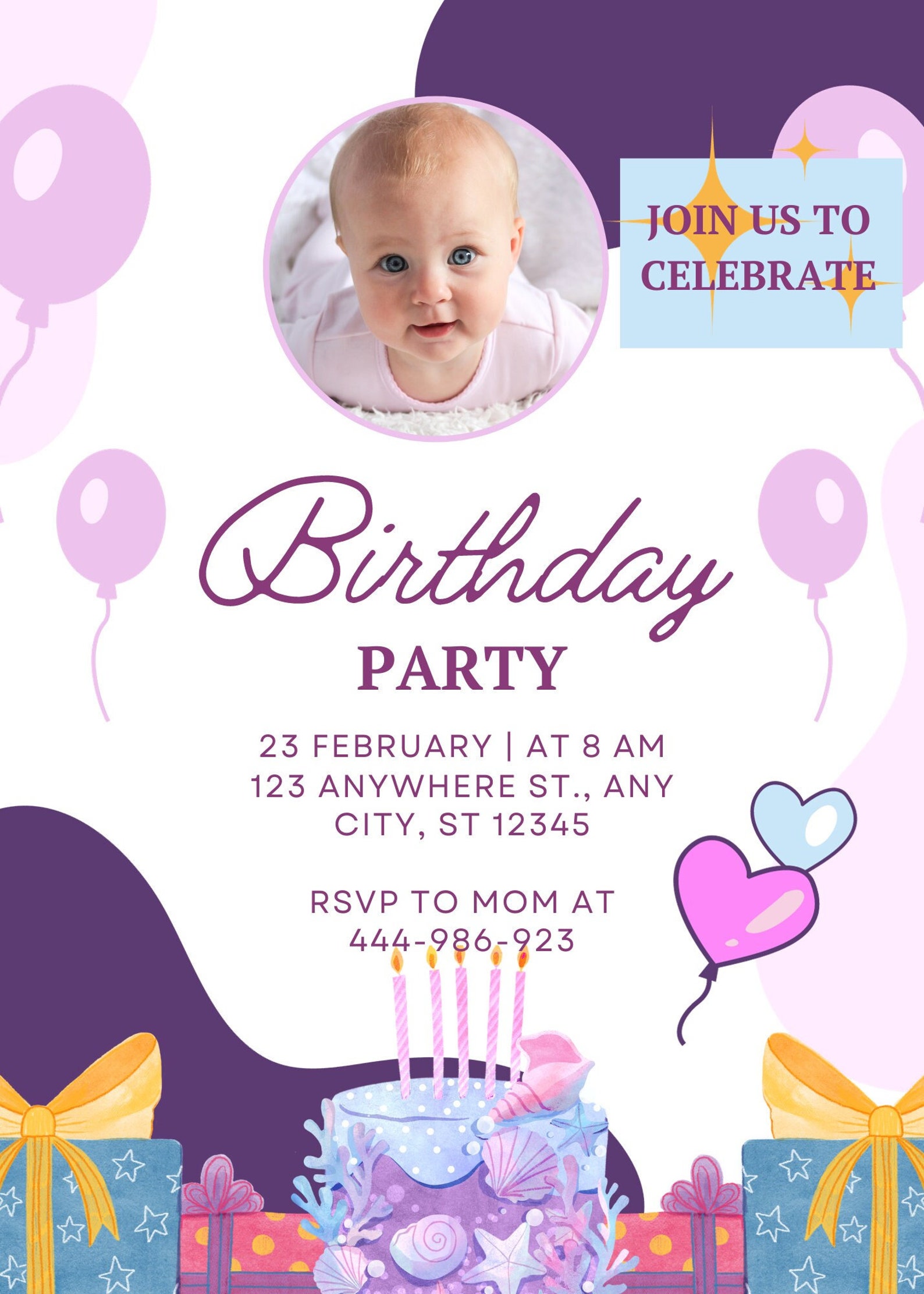 Customizable Birthday Invitation Card, Best Birthday Invitation of the ...