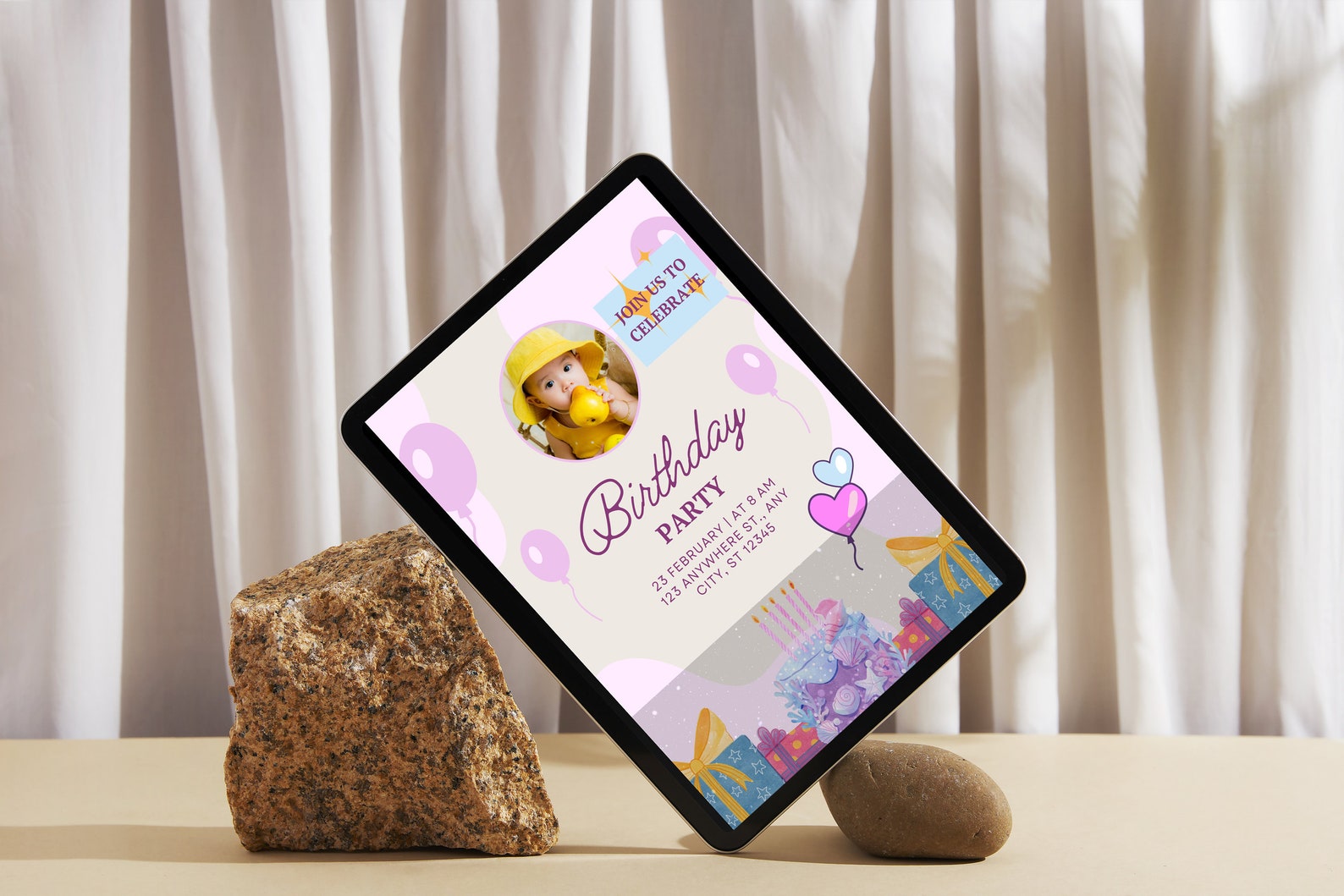 Digital Party Invitations, Birthday Invitation Editable, Printable ...