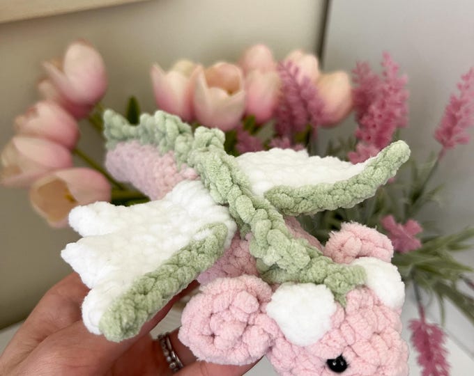 Handmade Dragon Plushie, Amigurumi Dragon Plushie, Cute Dragon Plush ...