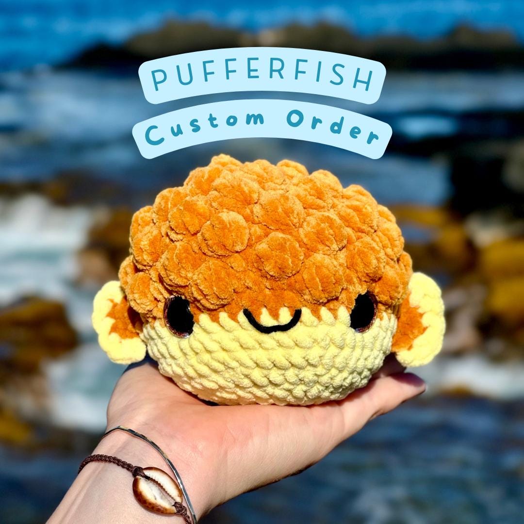 Made to Order - Priscilla the Puffer - Puffer Fish Small Plushie ...