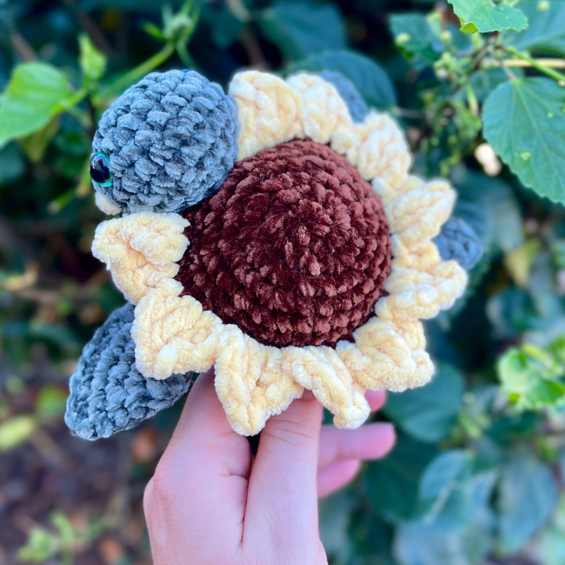 Ready to Ship Mini Sunflower Turtle Small Flower Sea Turtle - Etsy