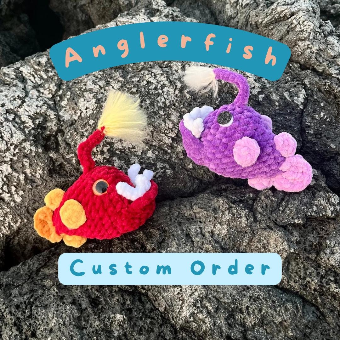Made to Order - Elena Anglerfish - Devil Fish, Deep Sea Small Plushie ...