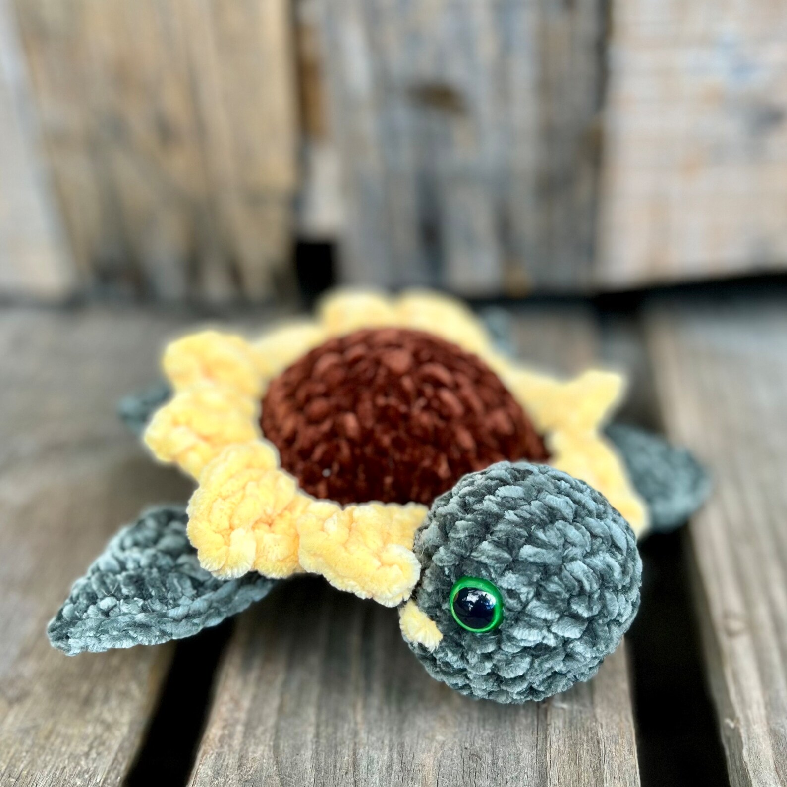 Ready to Ship Mini Sunflower Turtle Small Flower Sea Turtle - Etsy