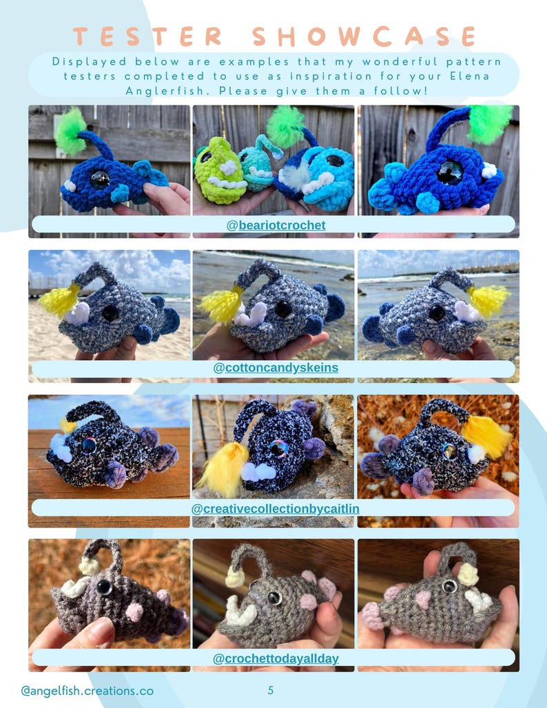 Anglerfish Crochet Pattern: Elena Amigurumi Plushie (PDF Pattern) - Etsy