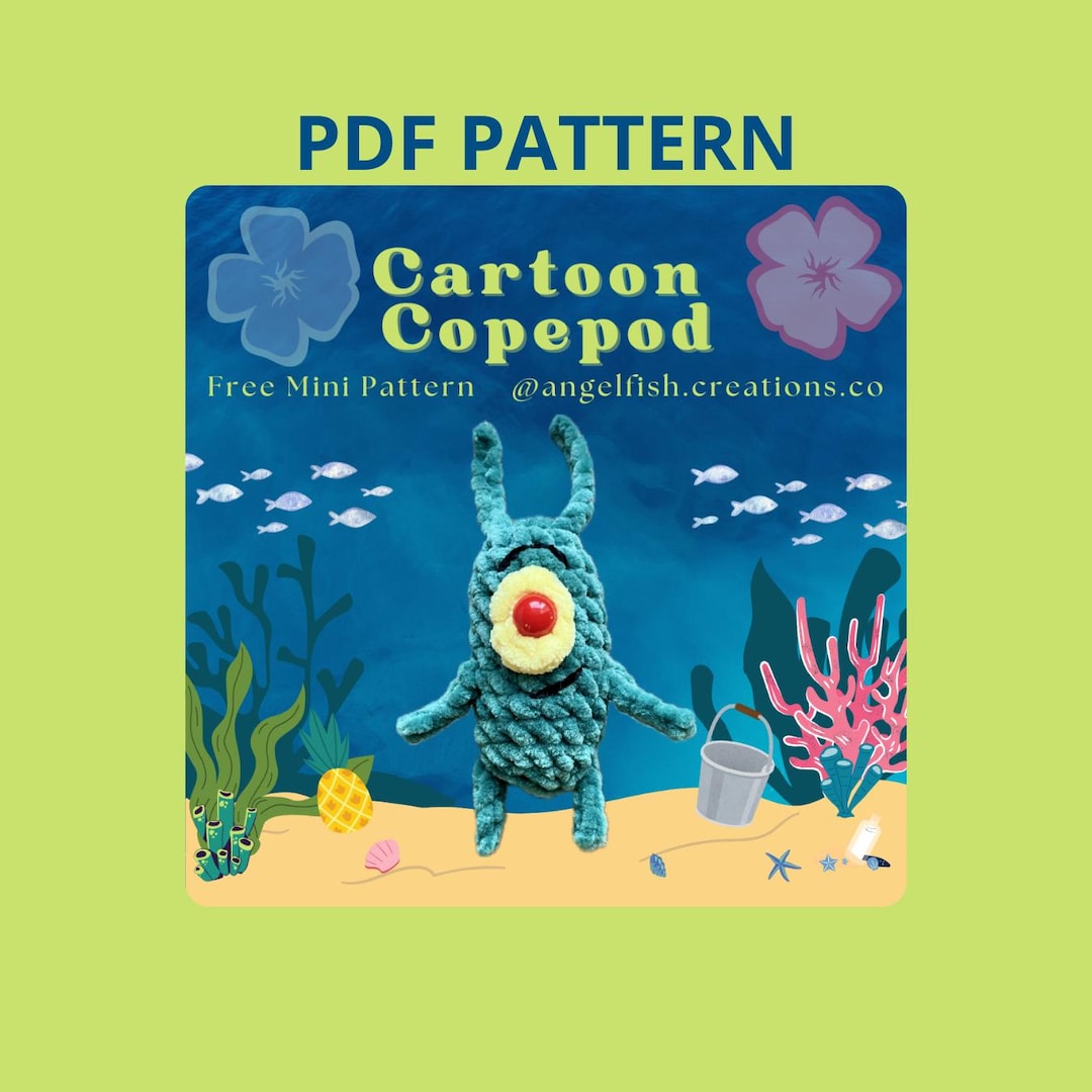 Cartoon Copepod Plankton Crochet Pattern: No-sew Amigurumi (PDF Pattern ...