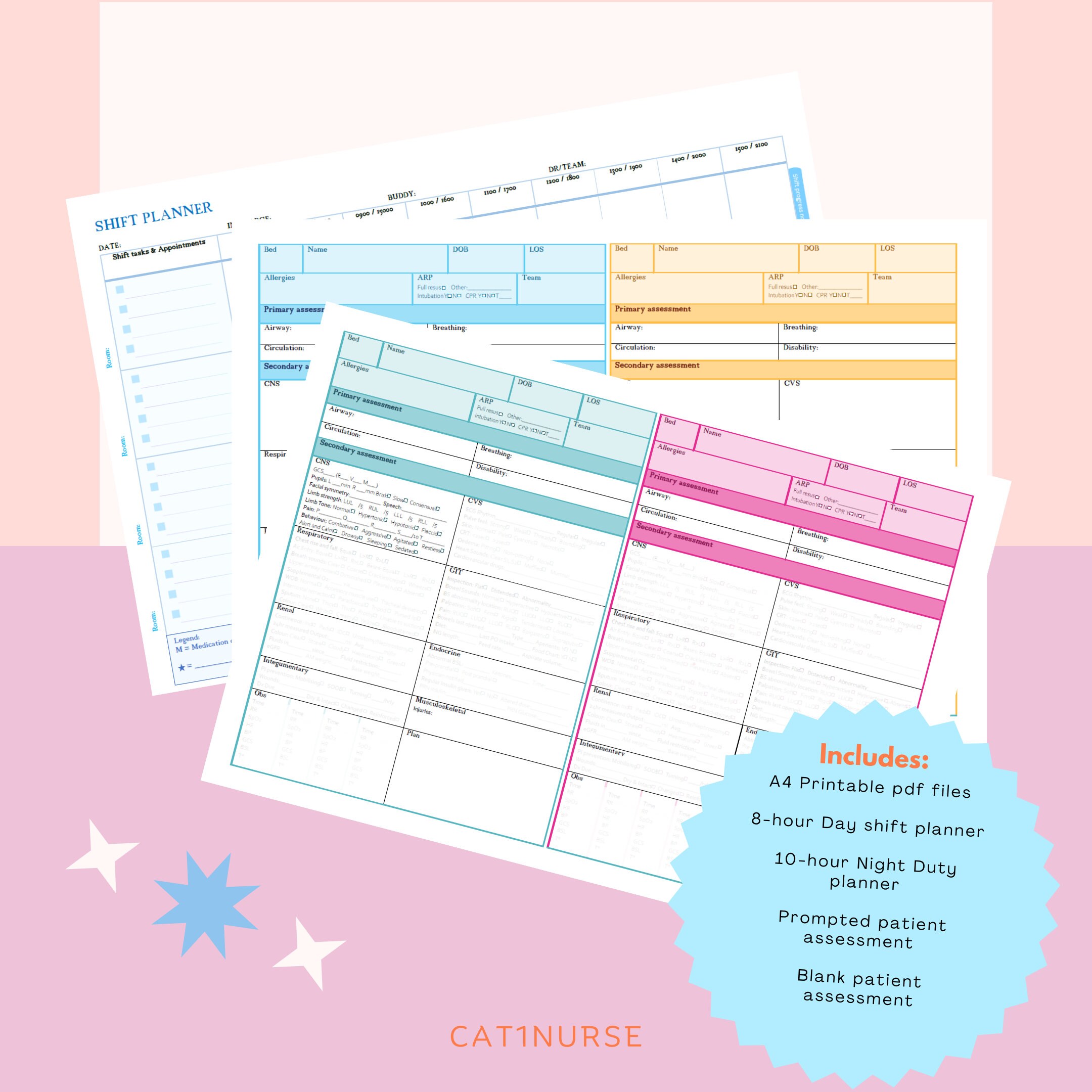 Nursing Shift Planner - Etsy
