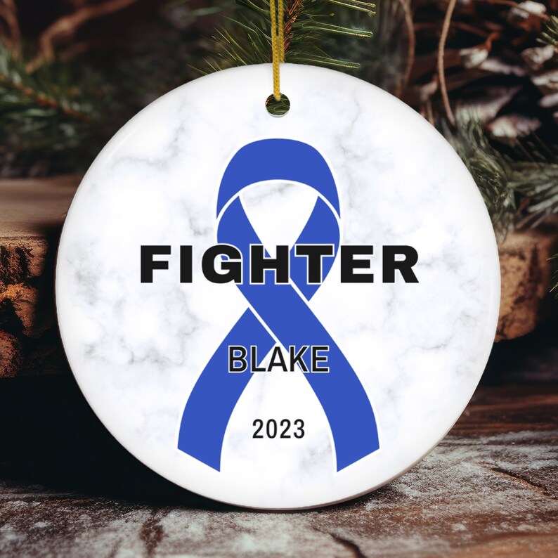 Custom Ornament Colon Colorectal Cancer Gift Cancer Fighter ...