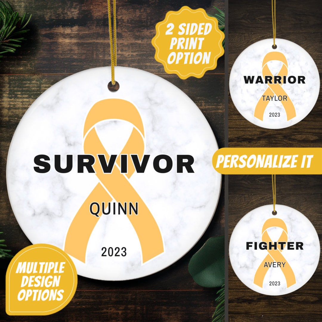 Custom Ornament Childhood Cancer Gift Cancer Fighter Personalized ...