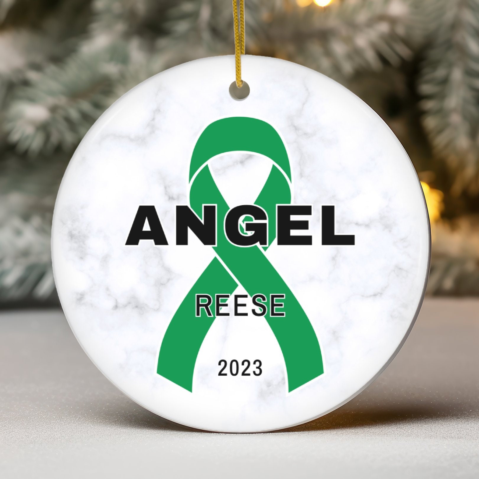 Custom Ornament Gallbladder Bile Duct Cancer Gift Cancer Fighter ...