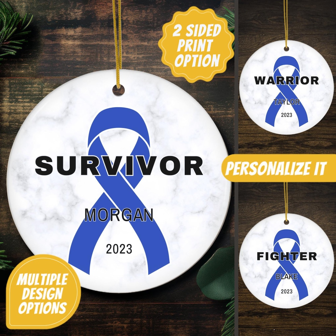 Custom Ornament Colon Colorectal Cancer Gift Cancer Fighter ...