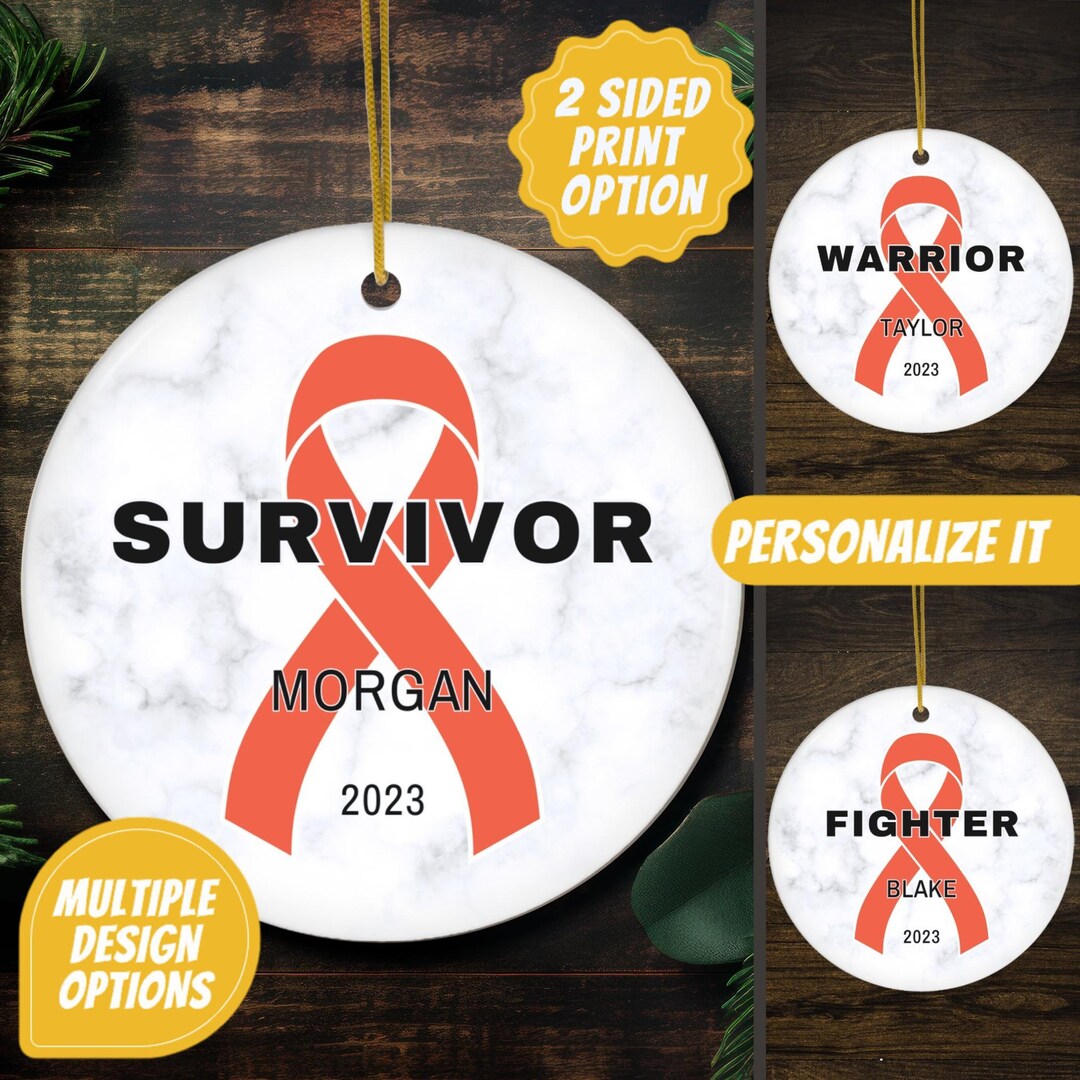 Custom Ornament Leukemia Cancer Gift Cancer Fighter Personalized ...
