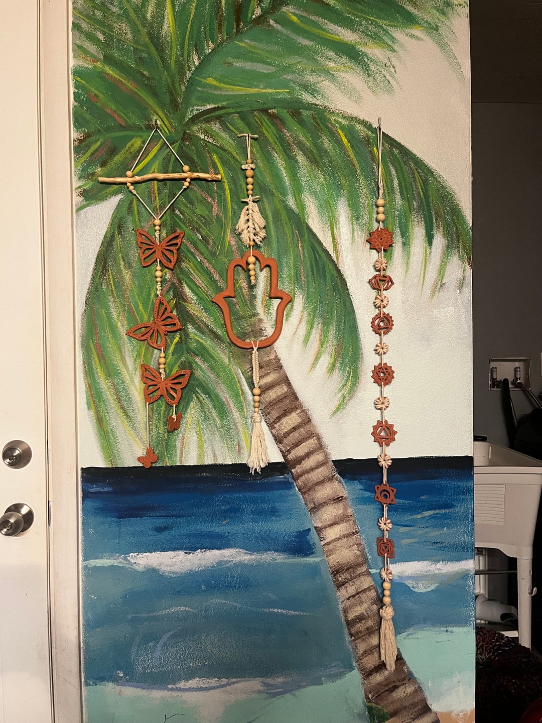 Boho Clay Macrame Sculpture - Etsy
