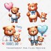 Happy Fathers Day Clipart Bundle, Watercolor Cute Bear Daddy and Me ...