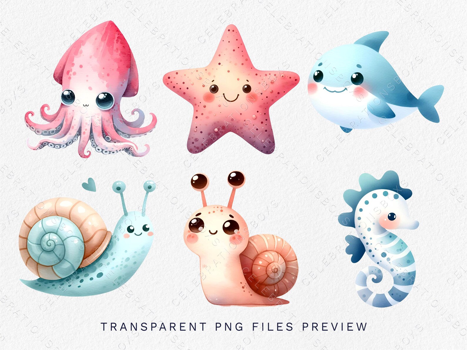 Underwater Clipart, Sea Animals Clipart, Sea Life Clipart, Ocean Animal ...