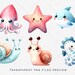 Underwater Clipart, Sea Animals Clipart, Sea Life Clipart, Ocean Animal ...