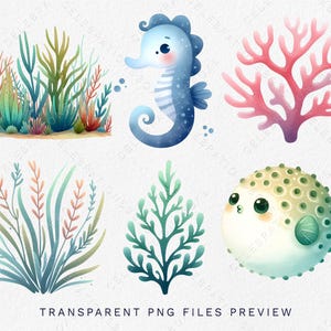 Underwater Clipart, Sea Animals Clipart, Sea Life Clipart, Ocean Animal ...