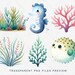 Underwater Clipart, Sea Animals Clipart, Sea Life Clipart, Ocean Animal ...